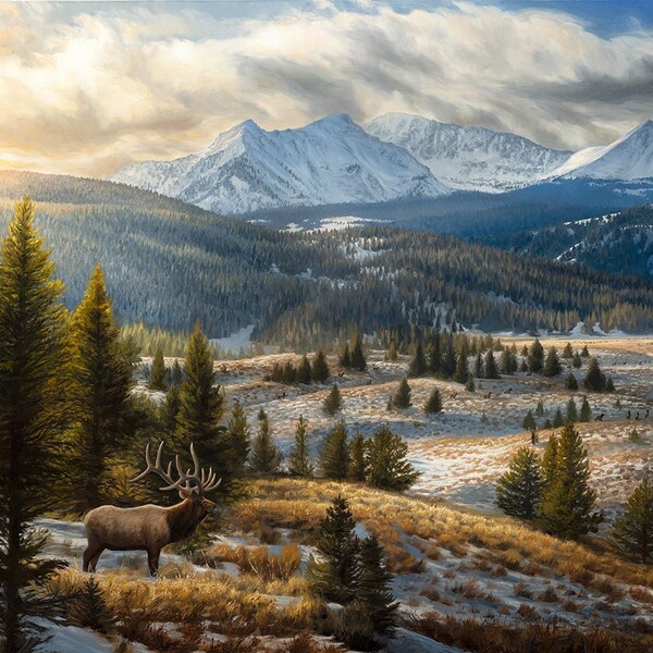 Elk Painting - Etsy