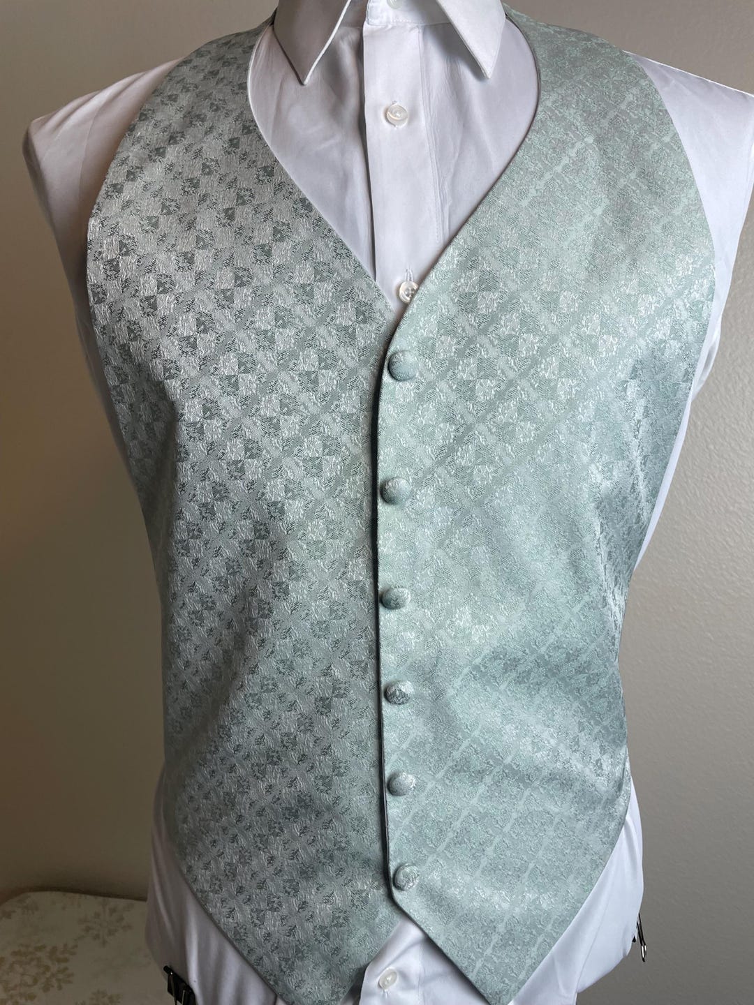 Tuxedo Vest Backless Sage Green One Size - Etsy