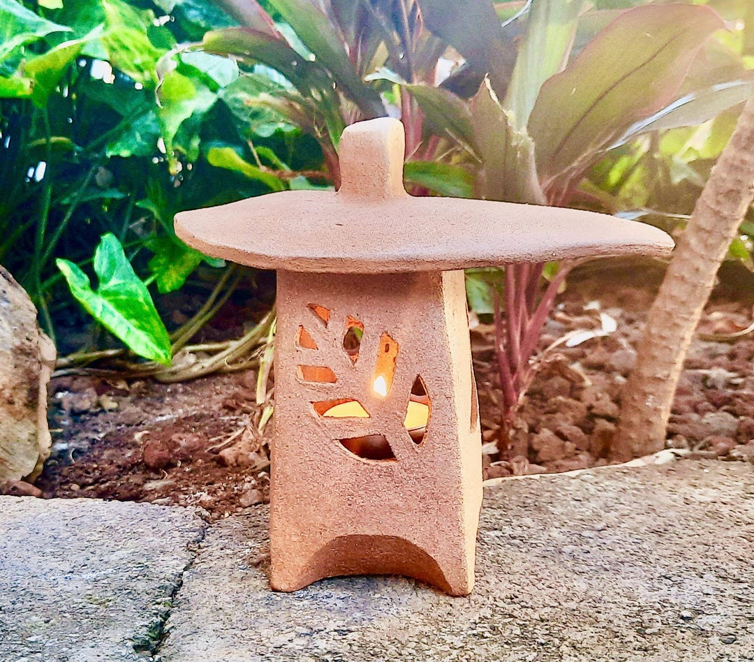 Ceramic Lantern, Tea Candle Holder, Incense Burner Brown Japanese ...
