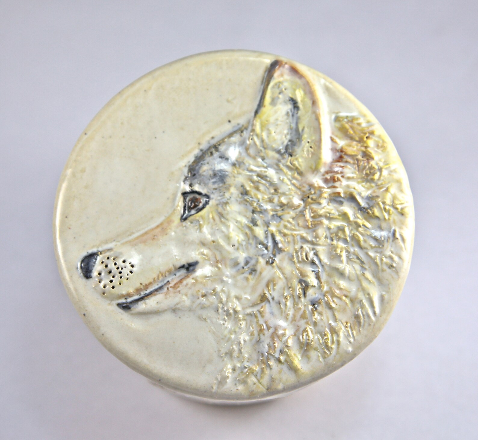 Wolf Box, Handmade Ceramic Jewelry Box, Wolf Dog, Art Lidded Jar ...