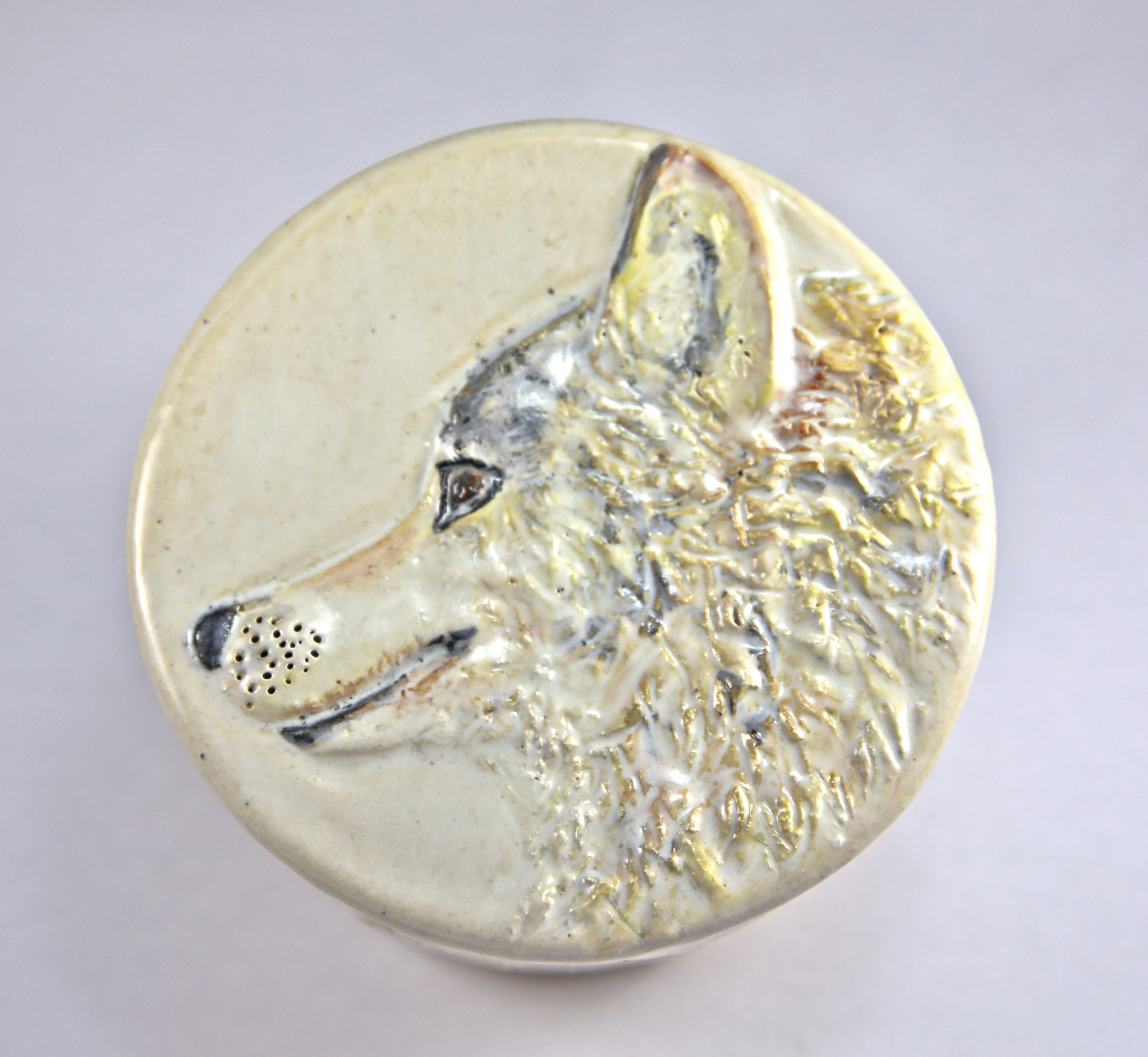 Wolf Box, Handmade Ceramic Jewelry Box, Wolf Dog, Art Lidded Jar ...