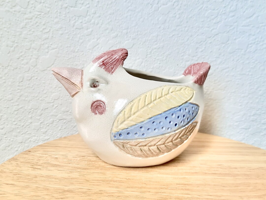 Hand Sculpted Sassy Bird Flower Vase Ceramic Bird Sculpture - Etsy
