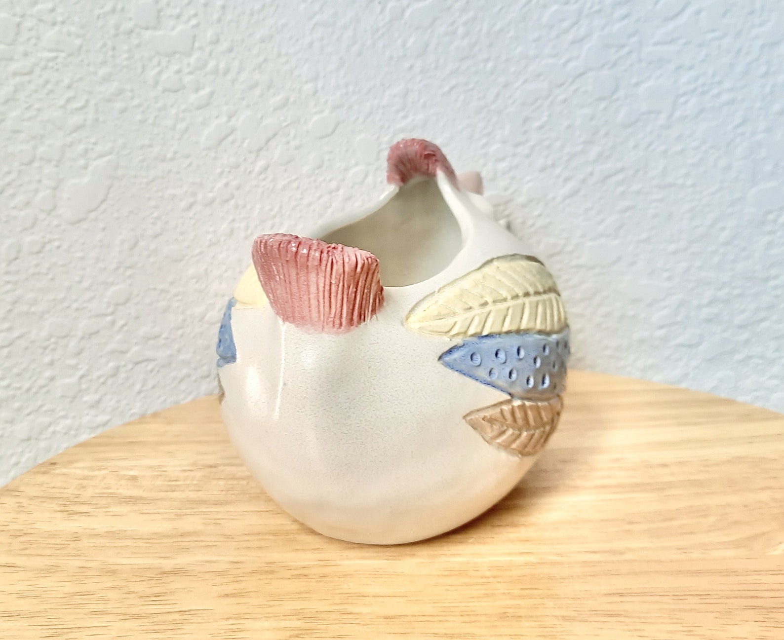 Hand Sculpted Sassy Bird Flower Vase, Ceramic Bird Sculpture, Cute ...