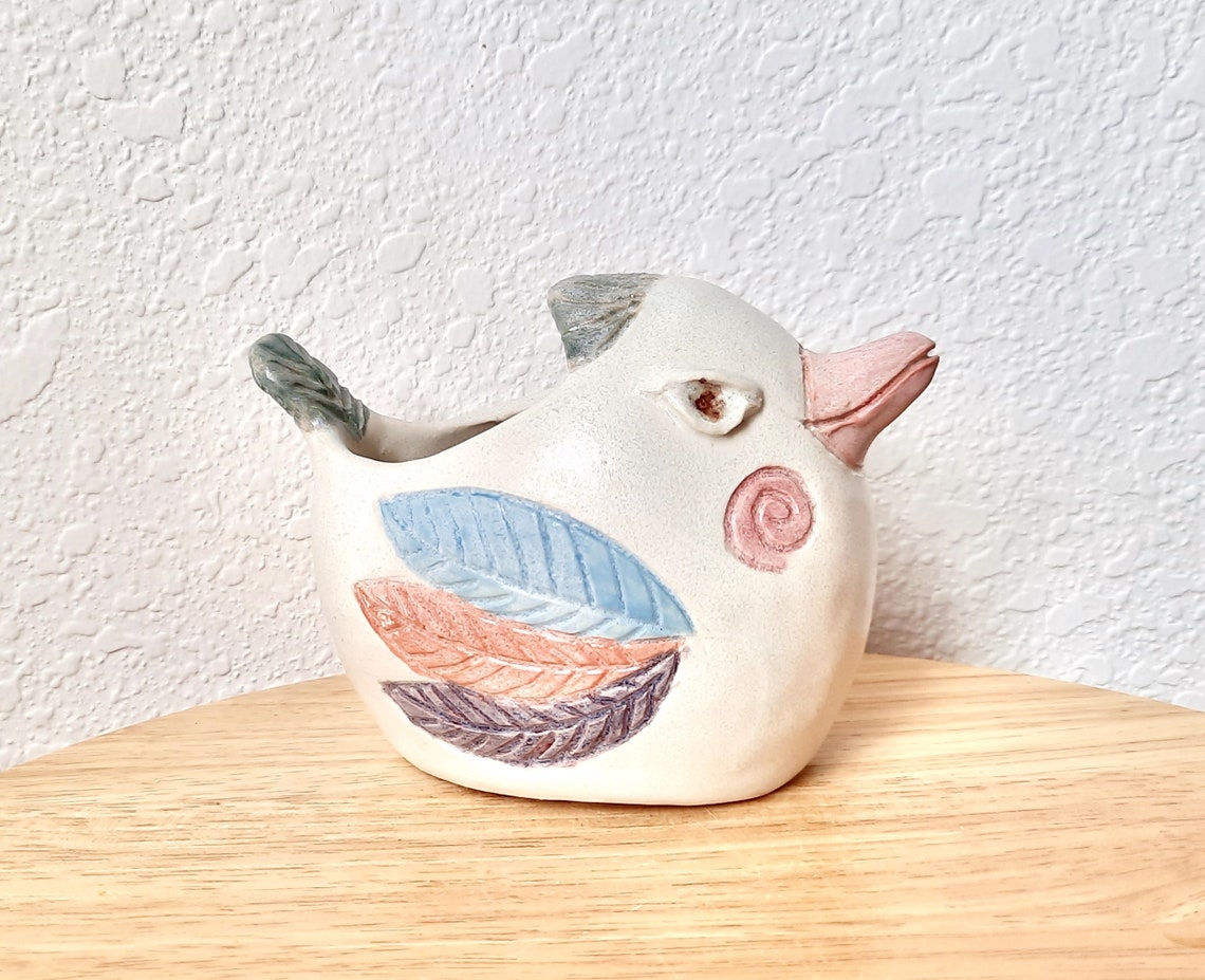 Sassy Bird Flower Vase Cute Animal Bird Home Decor Sculpted - Etsy
