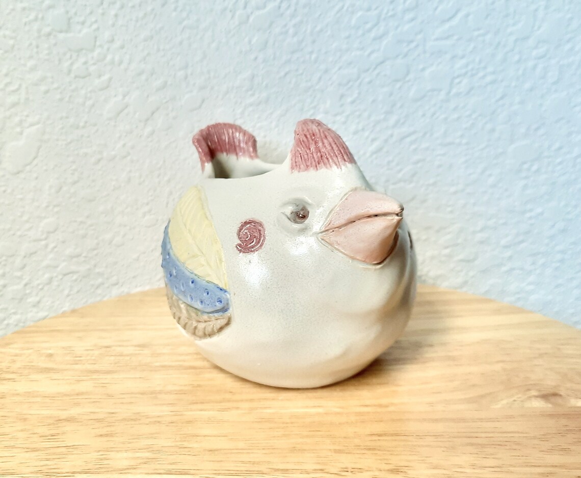 Hand Sculpted Sassy Bird Flower Vase Ceramic Bird Sculpture - Etsy