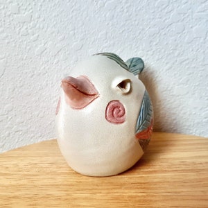 Sassy Bird Flower Vase, Cute Animal Bird Home Decor, Sculpted Ceramic ...