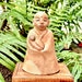 Jizo W/baby, Japanese Buddhist Deity, Ceramic Statue, Patron of Unborn ...