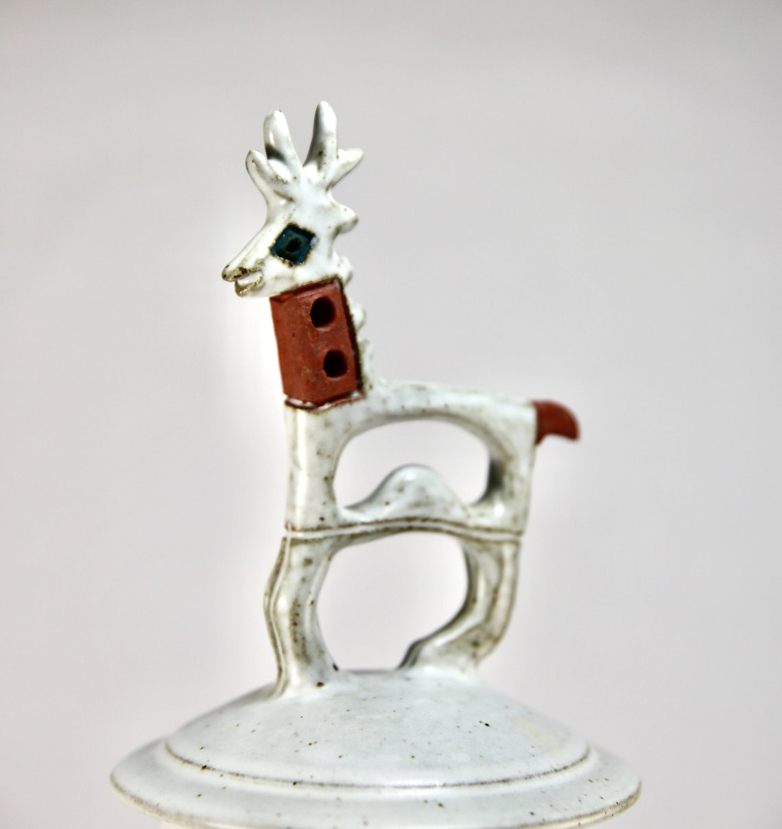 Deer Urn, Southwest Art Decor, Deer Decoration, Deer Pottery, Handmade ...