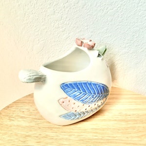 Sassy Bird Flower Vase, Hand Sculpted Ceramic Bird Sculpture, Cute ...