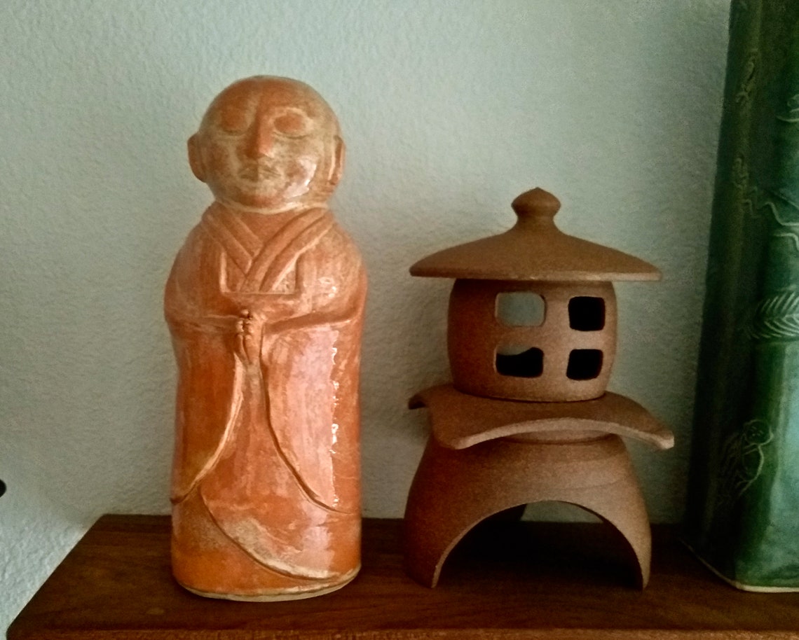 Japanese Buddhist Deity Jizo Handmade Ceramic Statue - Etsy