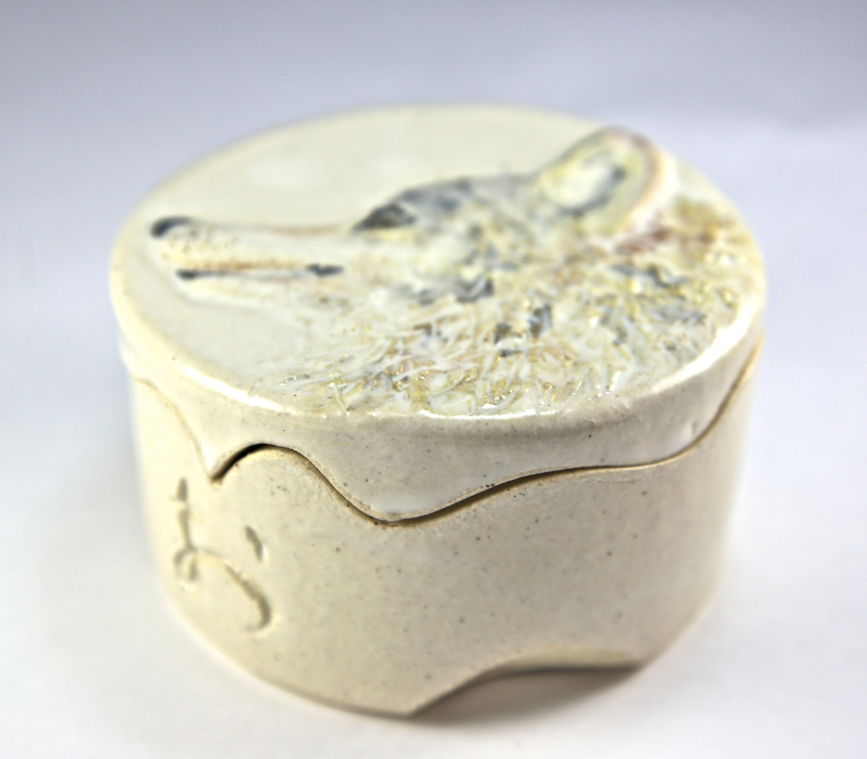Wolf Box, Handmade Ceramic Jewelry Box, Wolf Dog, Art Lidded Jar ...