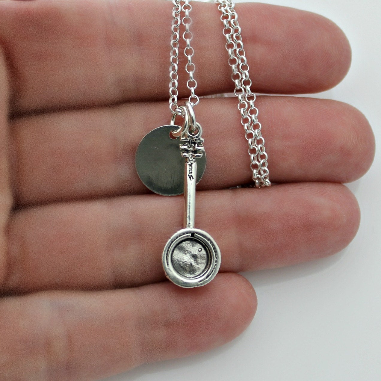 BANJO INITIAL Personalized Sterling Silver Necklace * - Etsy