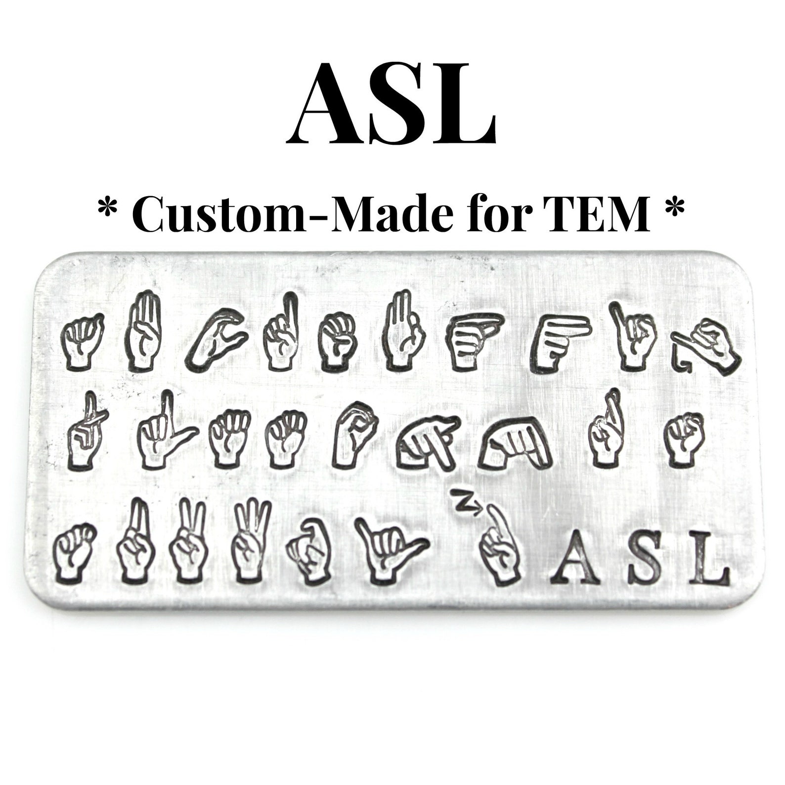 SIGN LANGUAGE INITIAL Necklace in Sterling Silver Asl - Etsy