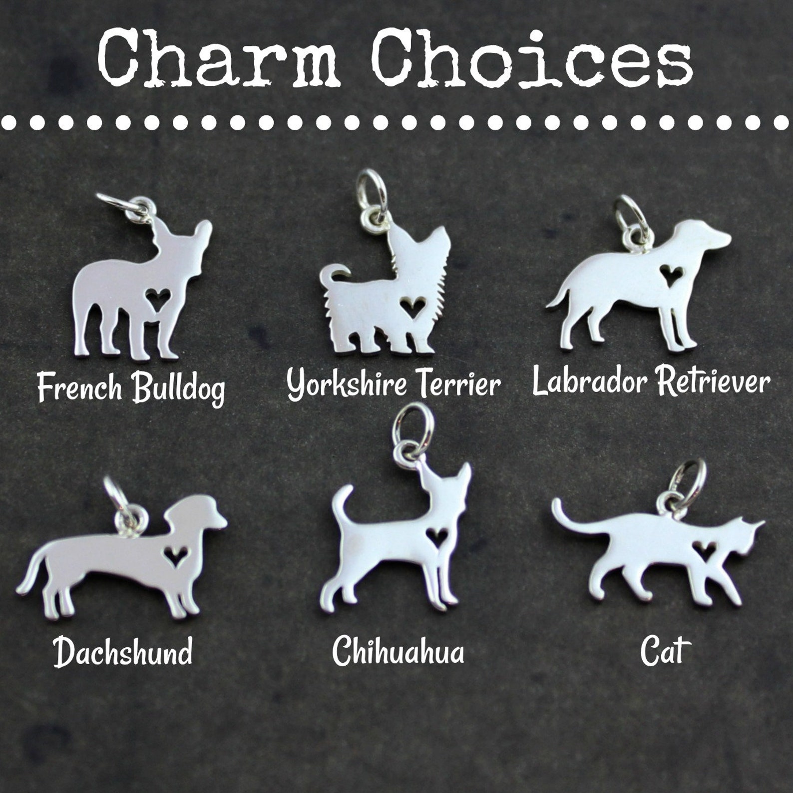 DOG or CAT MOM Dog Breed Charm Personalized Pet Name - Etsy