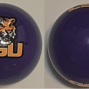 NCAA SEC LSU Tigers Billiard Pool Ball Shift Knob Threaded Custom ...