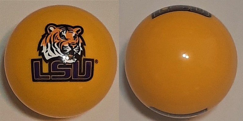 NCAA SEC LSU Tigers Billiard Pool Ball Shift Knob Threaded Custom ...