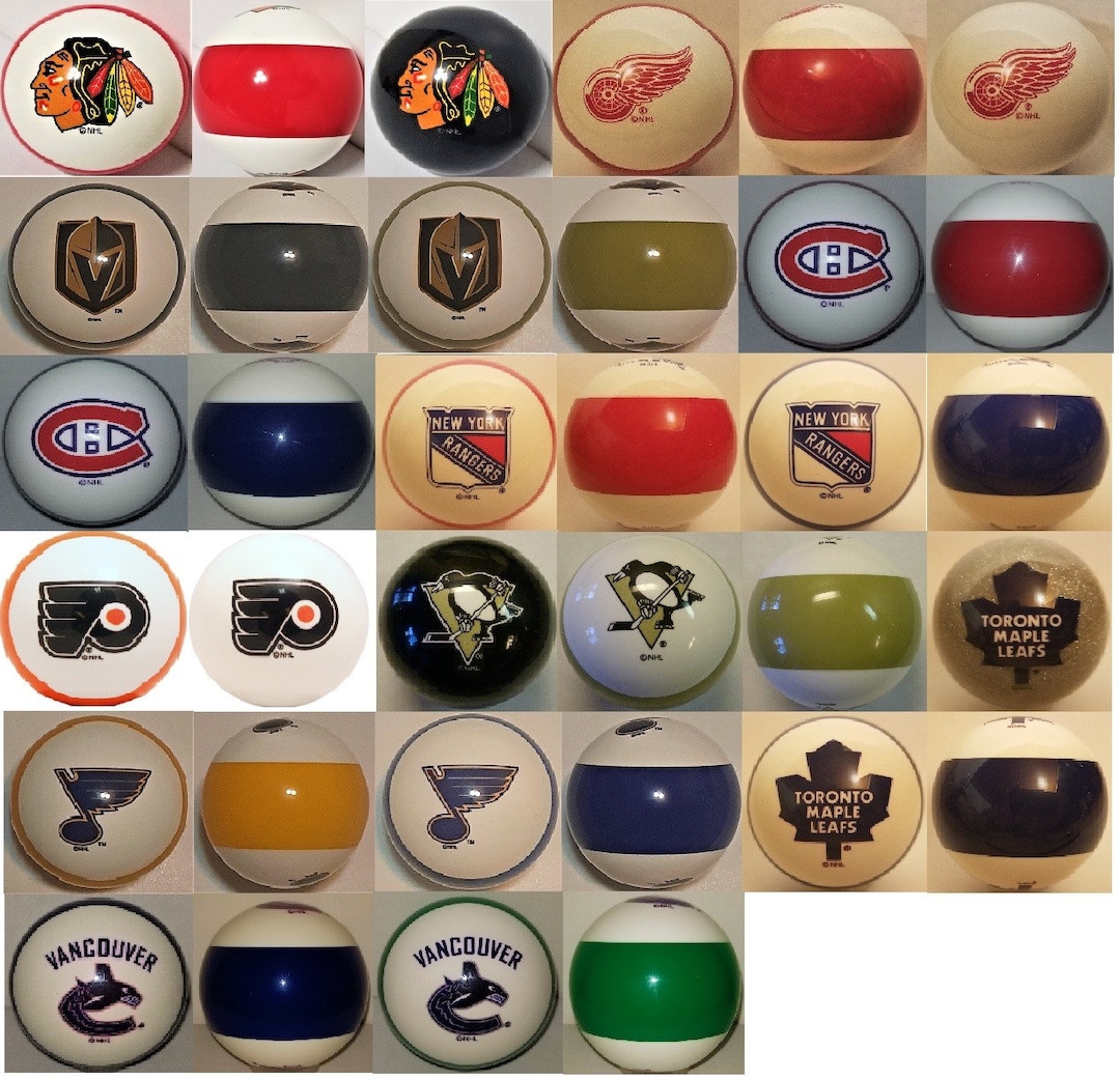 NHL Billiard Pool Ball Shift Knob Threaded Custom Shifter Various Teams ...