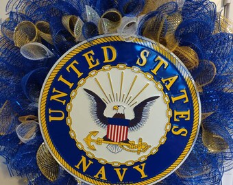 Navy wreath | Etsy