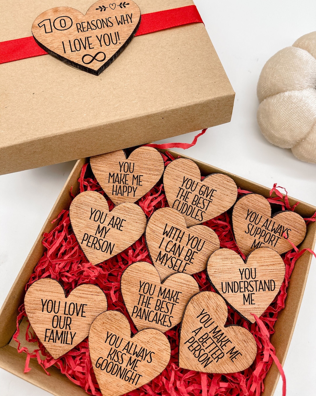 Personalised Heart Gift Box, Reasons Why I Love You Box, Valentine's ...