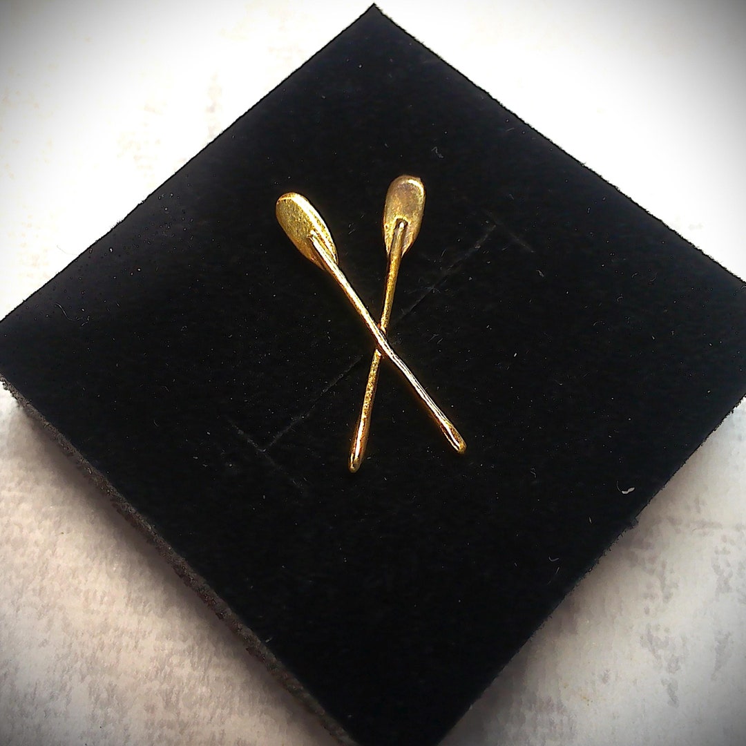 Vintage Solid 18ct Gold Rowing Oars Lapel Pin - Pilot Gig Racing - Etsy