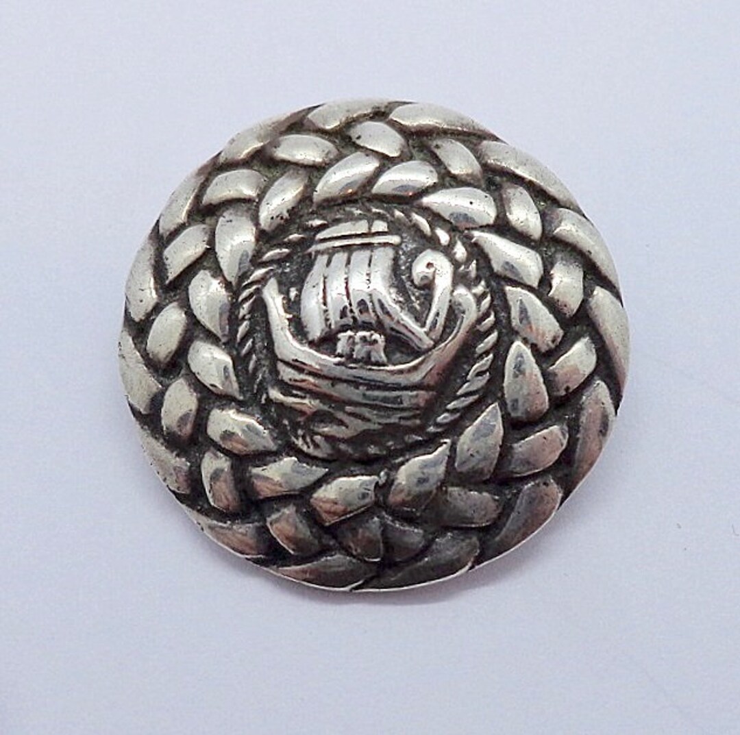 Vintage Silver Viking Longboat Brooch/pin - Etsy