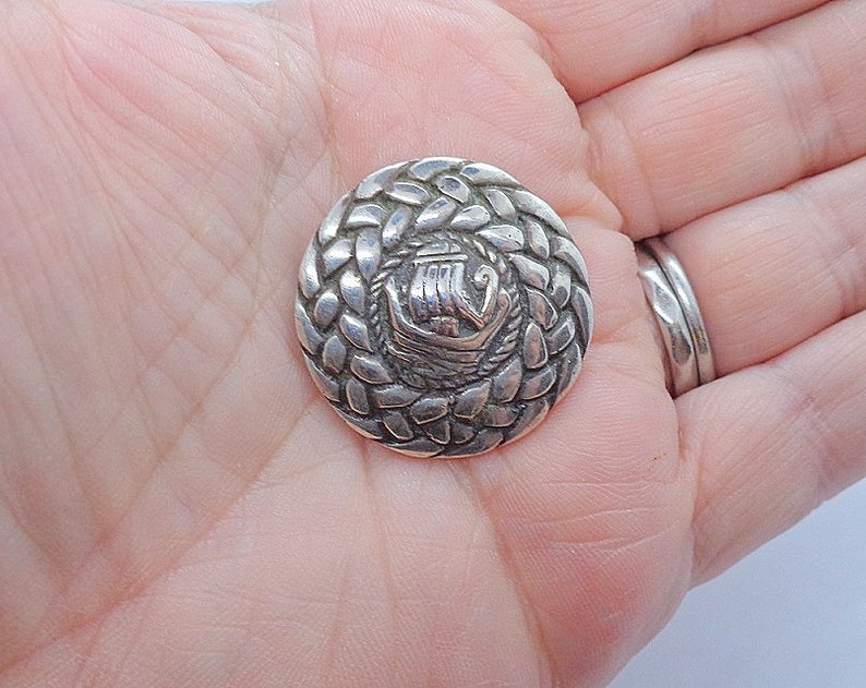 Vintage Silver Viking Longboat Brooch/pin - Etsy