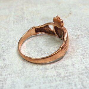 9ct Rose Gold Claddagh Ring Signet Ring - Etsy