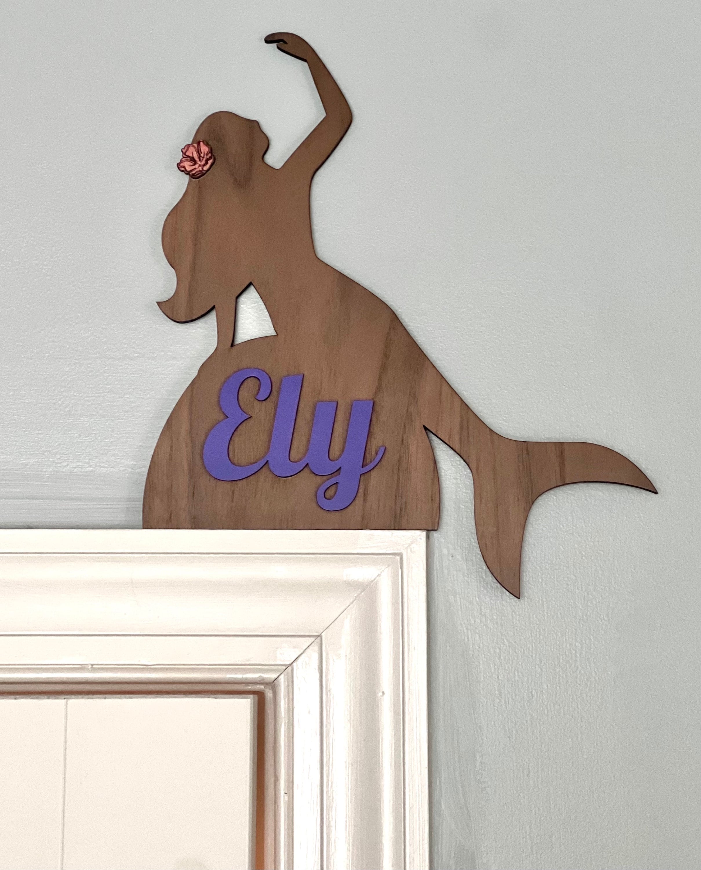 Personalized Mermaid Plaque Sign Ocean Sea Nautical Wall Decor Wood Art ...