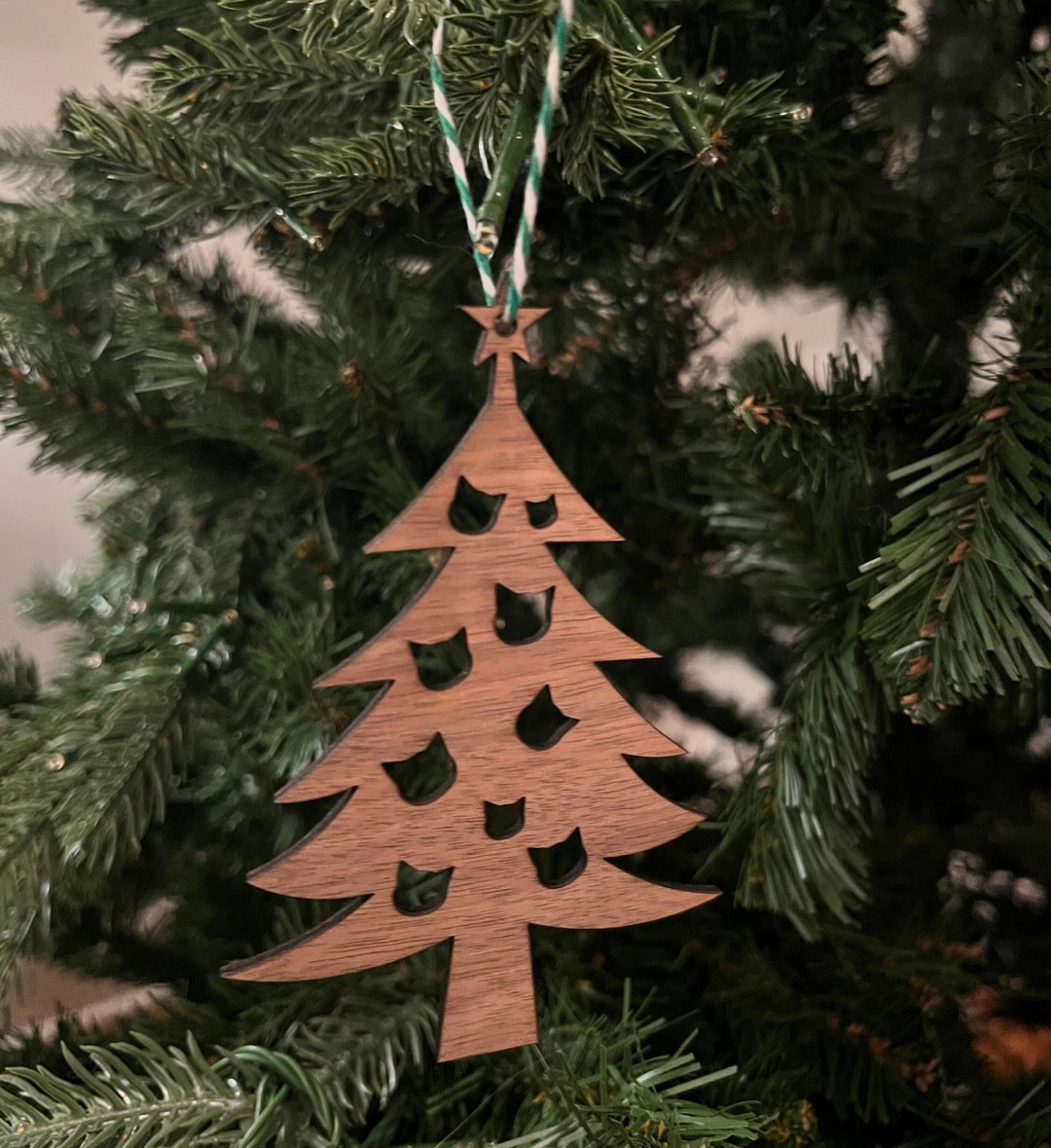 Wood Christmas Tree Ornament, Christmas Trees, Tree Ornament, Holiday ...