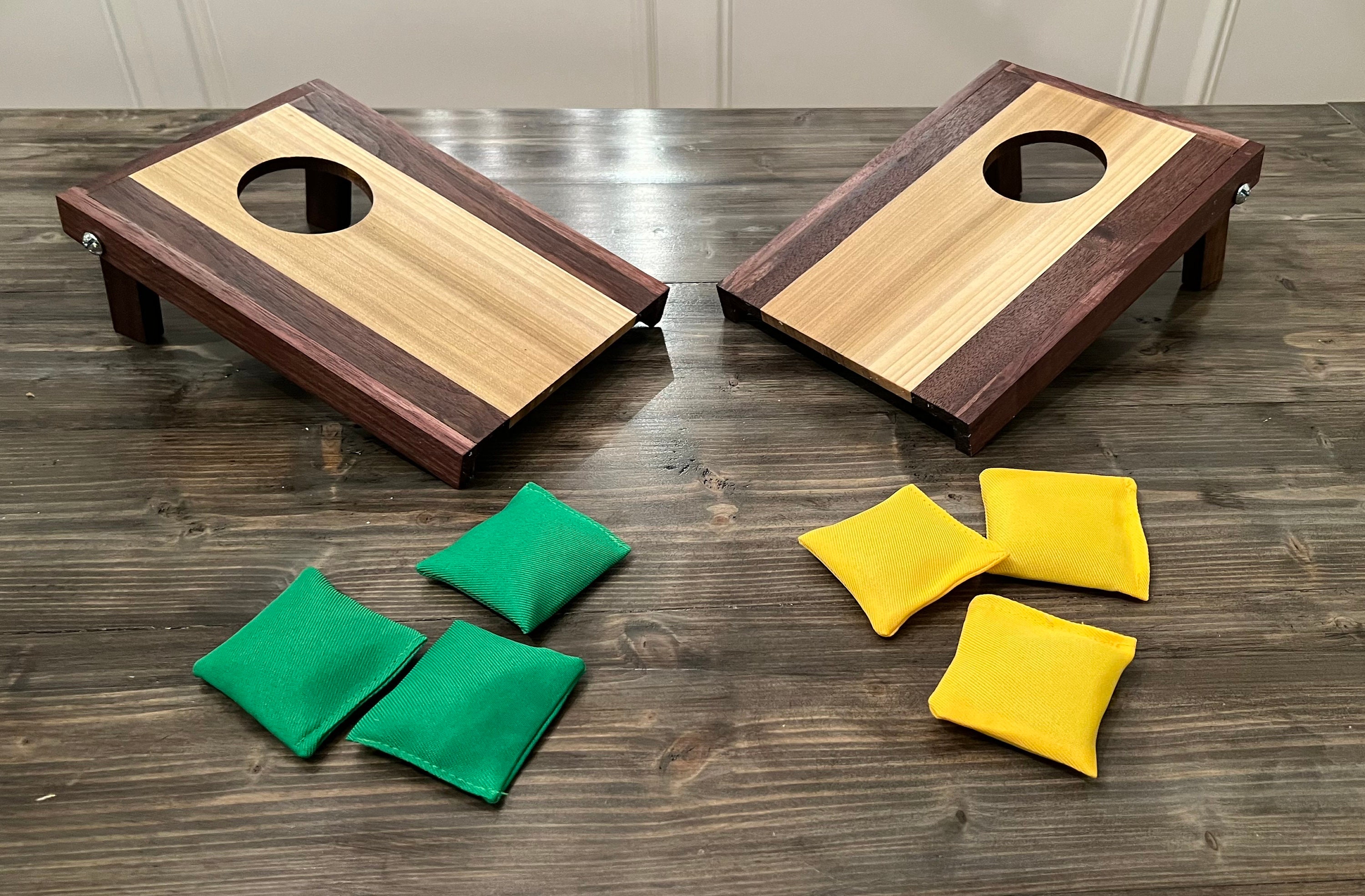 Tabletop Cornhole Game, Miniature Cornhole Game, Handmade Wood, Coworker Gift, Family Game, Gift ...