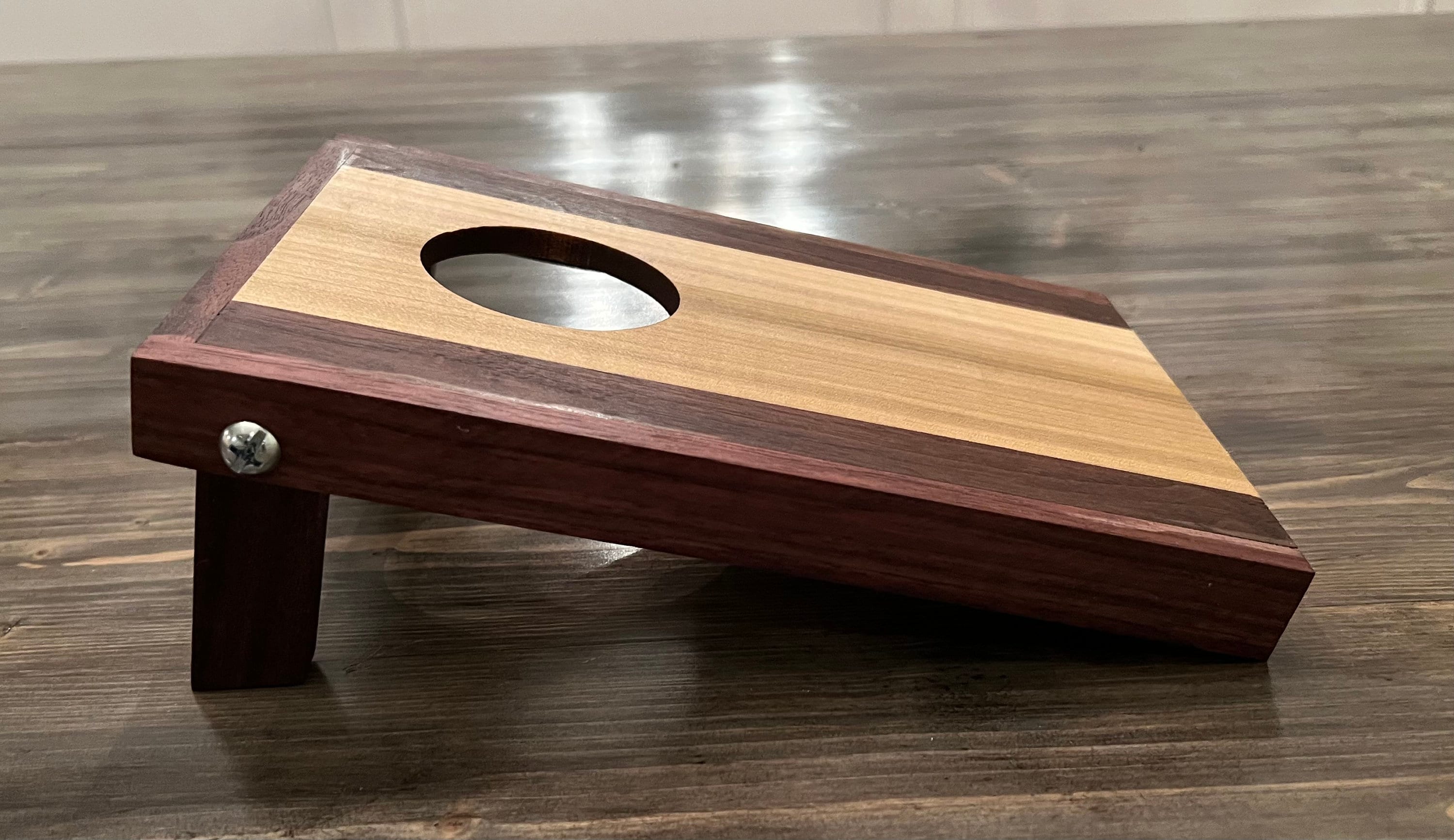 Tabletop Cornhole Game, Miniature Cornhole Game, Handmade Wood ...