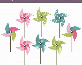 Pinwheel clipart | Etsy