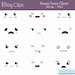 Kawaii Faces Digital Art Set Clipart Commercial Use Clip Art INSTANT ...