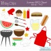 Summer BBQ Cook-out Clipart Digital Art Set Instant Download Summer ...
