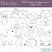 Woodland Animals OUTLINE Digital Art Set Clipart Commercial Use Clip ...
