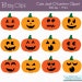 Halloween Jack O Lanterns Digital Art Set Clipart Commercial Use Clip ...