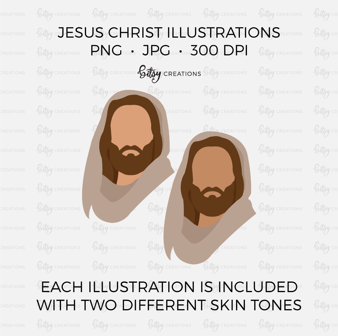 Jesus Christ Illustrations Clipart PNG and JPG Digital Art - Etsy