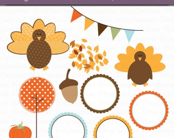 Woodland Animals OUTLINE Digital Art Set Clipart Commercial - Etsy