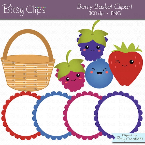 Blueberry Basket Clipart