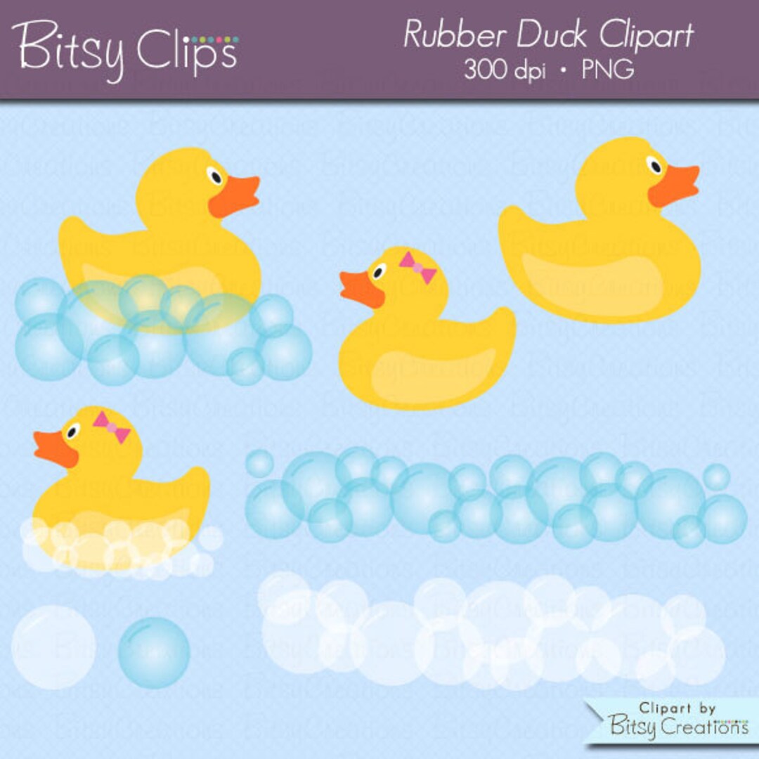 Rubber Duck Digital Art Set Clipart Commercial Use Clip Art INSTANT ...