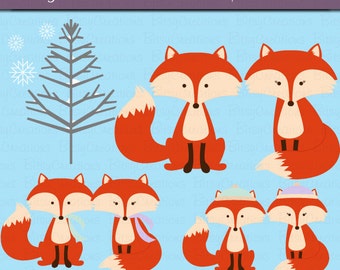 Woodland Animals OUTLINE Digital Art Set Clipart Commercial - Etsy