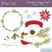 Christmas Foliage Digital Art Set Clipart Commercial Use Clip - Etsy