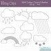 Clouds and Weather OUTLINES Clipart Commercial Use Clip Art Digital ...