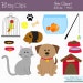 Pets Clipart Commercial Use Clip Art INSTANT Download Digital Art Set ...