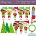 Christmas Elves Digital Art Set Clipart Commercial Use Clip Art INSTANT ...
