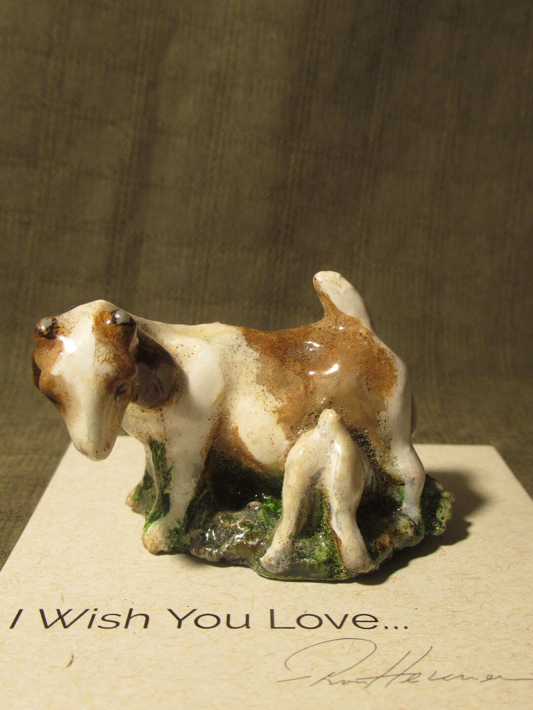 Figuras de Ron Hevener Momma Goat & Kid en tarjetas de coleccionista ...