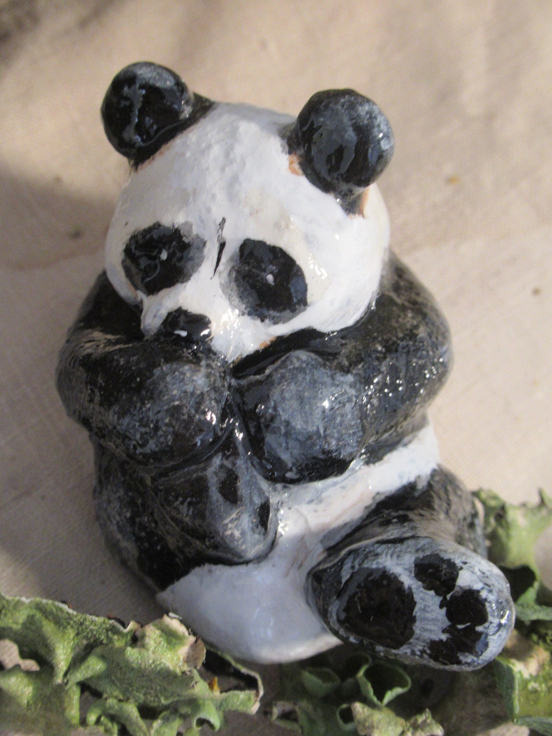 Ron Hevener Panda Bear Miniature on 2 Inch X 2 Inch Collector Card - Etsy
