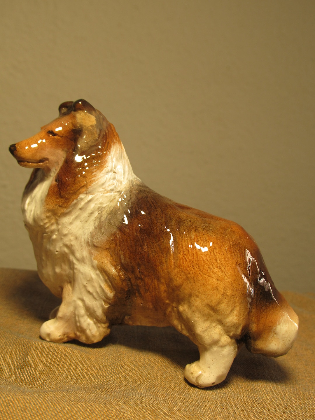Collie Dog Figurine by Ron Hevener - Etsy