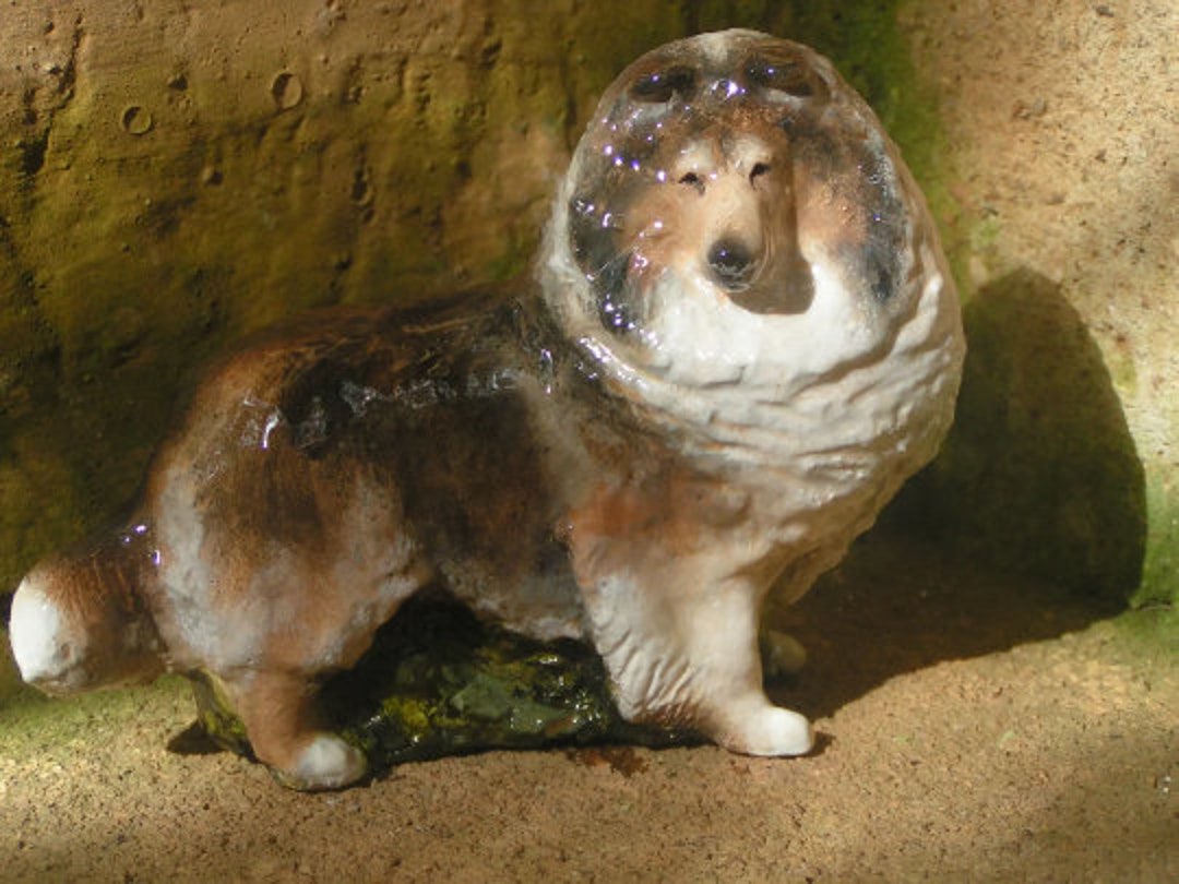 Figura de perro collie áspero de Ron Hevener - Etsy España