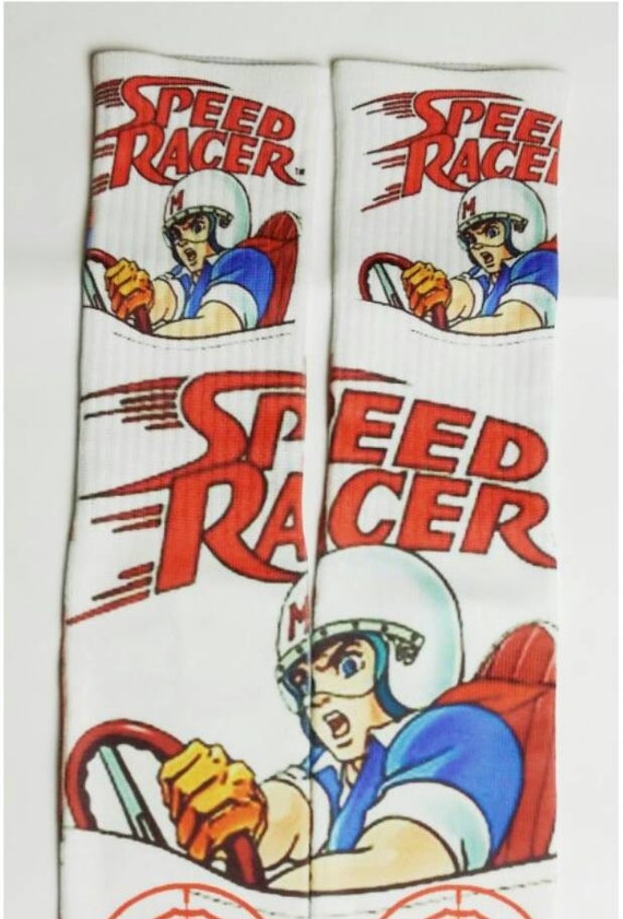 Speed Racer White Custom Dryfit Socks - Etsy